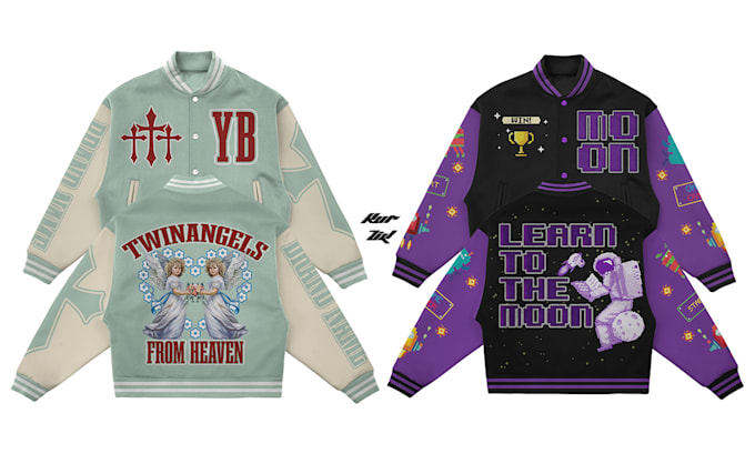 Create varsity jacket design for your brand or merch varsity college ...