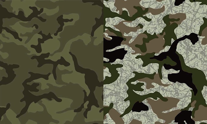 Design seamless camouflage vector print pattern by Designer_alan_ | Fiverr