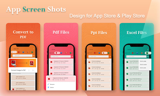 Design the best app screenshots for app store play store by Designofox | Fiverr