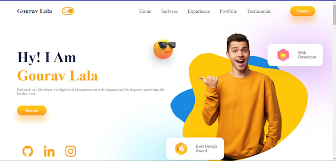Create modern landing page design with css, ui ux by Gouravlala938 | Fiverr