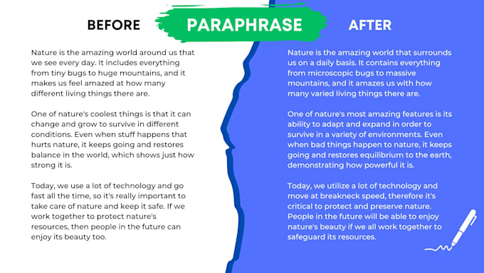 Paraphrase your paper, article or web contents by Andrewardss | Fiverr