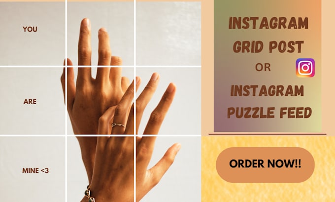 Design instagram puzzle feed or instagram grid post by Nusha_123 | Fiverr