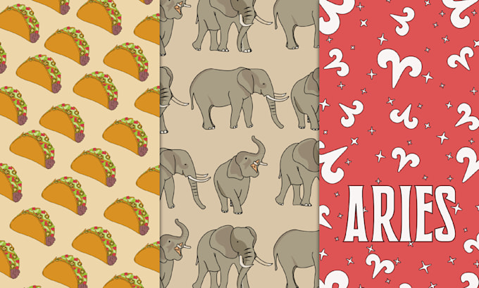 Create a funny vector pattern by Zurikok | Fiverr