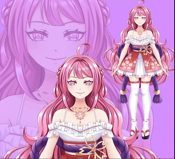 Design high quality chibi character model, live2d model, vrchat avatar ...