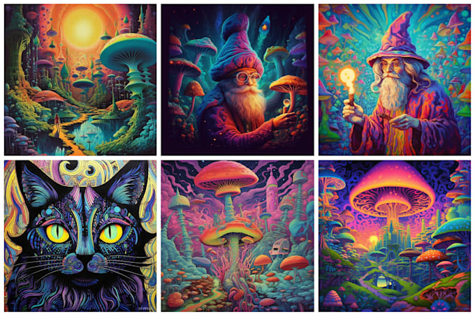 Design a psychedelic, trippy album cover artwork by Saqib_k_aks | Fiverr