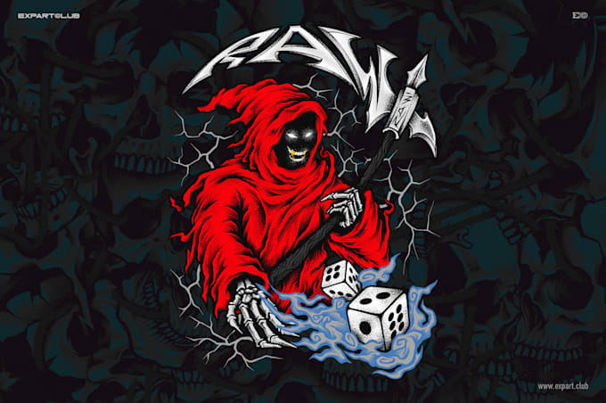 Drawing detailed beautiful dark art illustration graphic by Expartclub ...