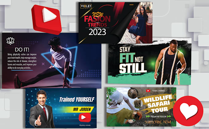 Create thumbnail designs, youtube thumbnail, covers and banners in 6 ...