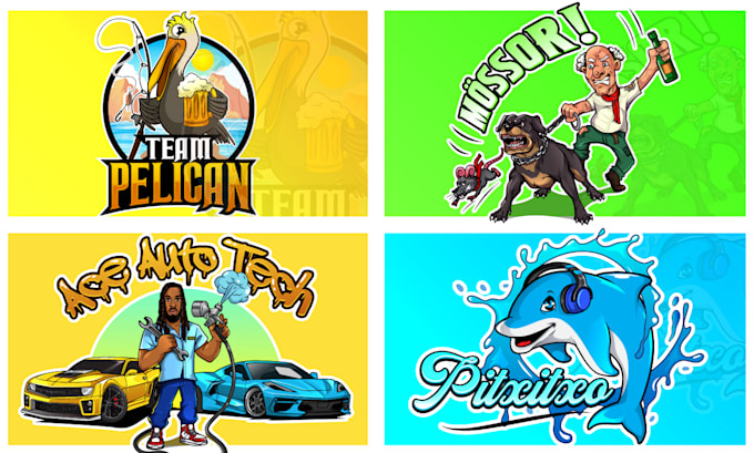 Do modern mascot, animal and cartoon character logo design by ...