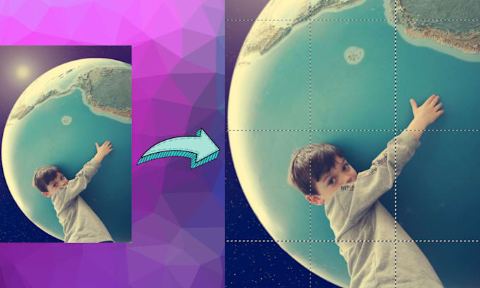 Convert the single photo to poster size photo posterization by ...