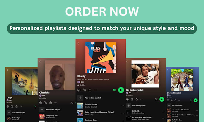 Create a custom spotify playlist for you by Zackswork | Fiverr