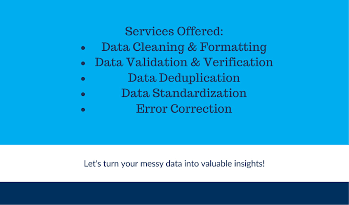 Clean and format excel data professionally by Alone_girl_mj | Fiverr