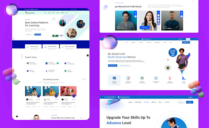 Do website ui ux design and landing pag ui ux design by Mahadyhasan212 ...