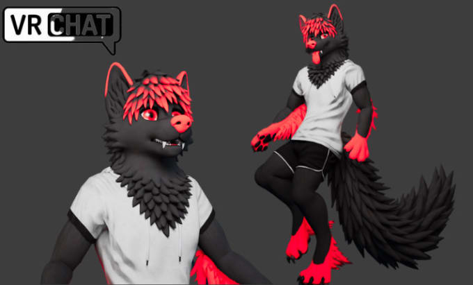 Do Furry Vrchat Avatar Nsfw Vrc 3d Model Anime Vr Chat Avatar