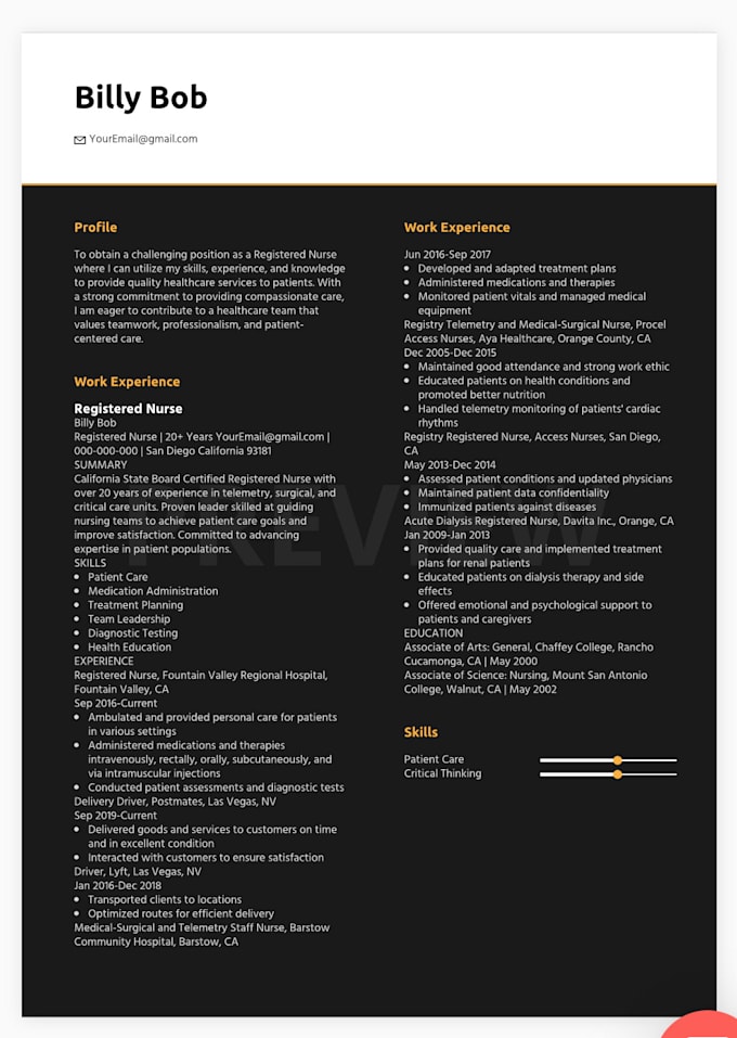 Create a professional looking resume to land your dream job by ...