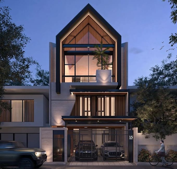 Make 3d sketchup exterior model and rendering by Mirandafamitra | Fiverr