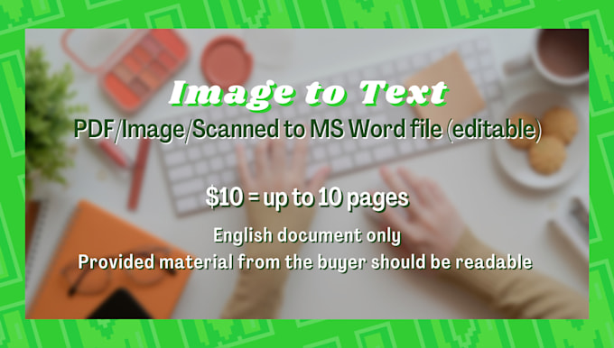 Accurately transcribe your image into ms word by Meriella_ | Fiverr