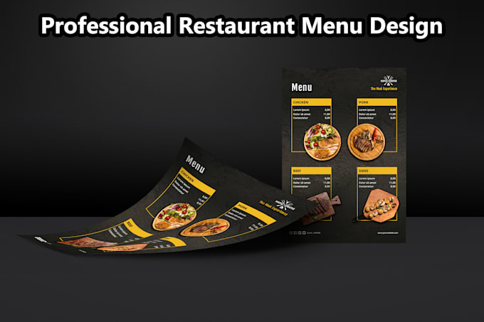 Design menu card for your restaurant by Rana52018 | Fiverr