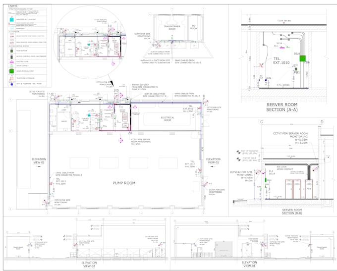 Elv and ict drawings by M_atif_mep | Fiverr
