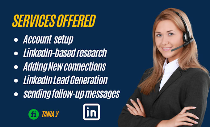 Be your linkedin marketing manager and b2b appointment setter by Tania ...