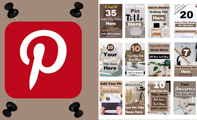 Design custom pinterest pins by Sidbil | Fiverr