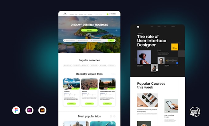 Website ui design, clean web landing page, ui ux design by Hossamlachgar | Fiverr