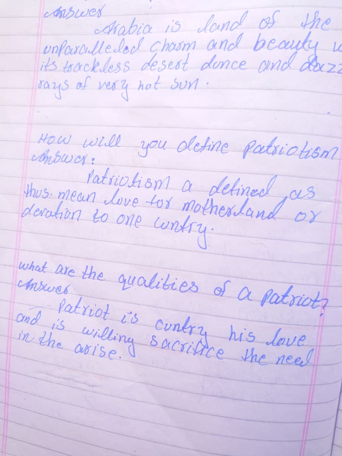 Handwrite notes and letters by Aoliya_khan | Fiverr