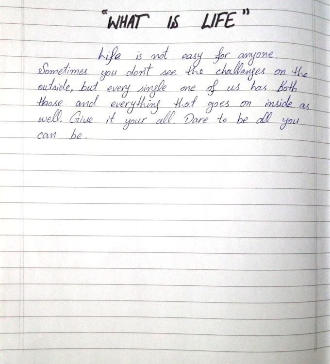 Write notes, quotes, letters, and applications by Hinazeeshan85 | Fiverr