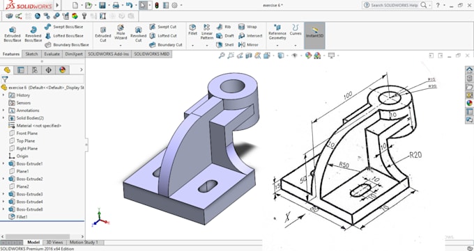 Design 2d and 3d model in solidworks and autocad by Jds_rathod | Fiverr