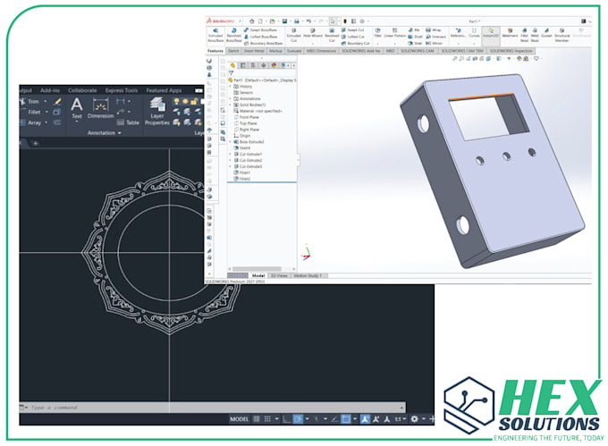 Design 3d model and 2d drawing with solidworks by Hex_solutions | Fiverr