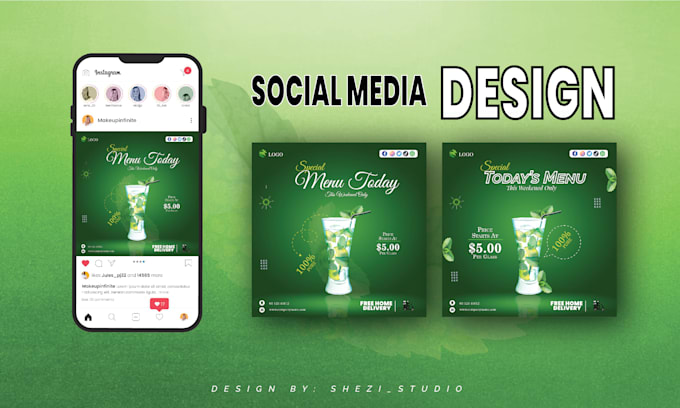 Design creative social media post, ads, banners and designs by Shezi ...