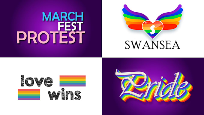 Design feminine, pride, lgbtq logo in rainbow theme by Furqan_graphic ...