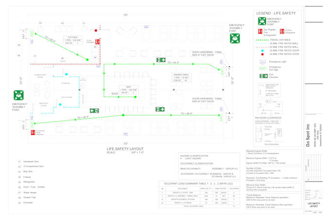 Create life safety and fire evacuation plans compliant with nfpa, ibc ...