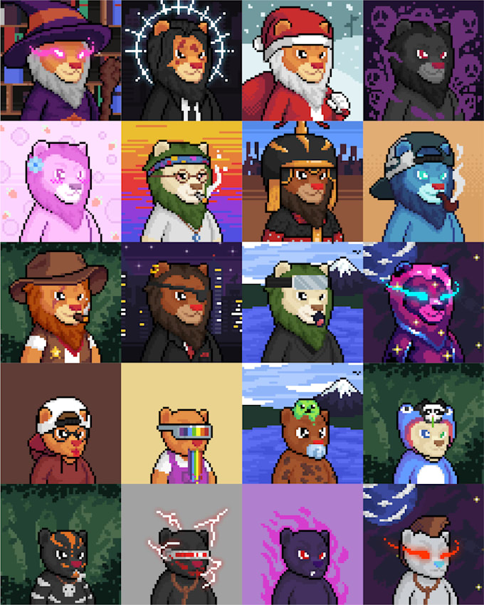 Create a professional nft collection for you in pixel art by Zexionarts ...