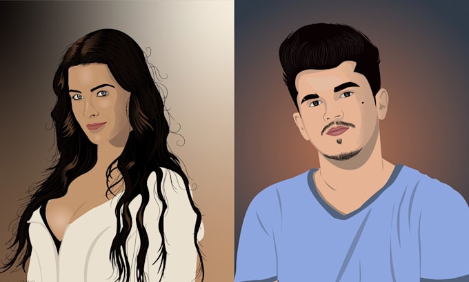 Draw high quality vector portrait art using your photo by Swartcafe ...