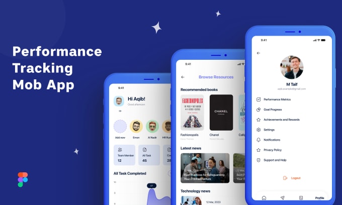 Do figma ui ux design for mob app and website landing page by Dev_shani | Fiverr