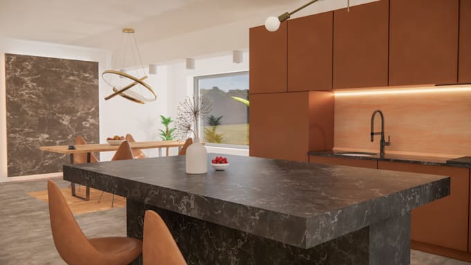 Create interior design and photorealistic 3c rendering by Celeinterior ...