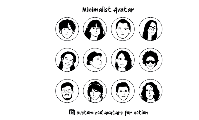 Create minimalist avatar profile from your photo notion style by Haales ...
