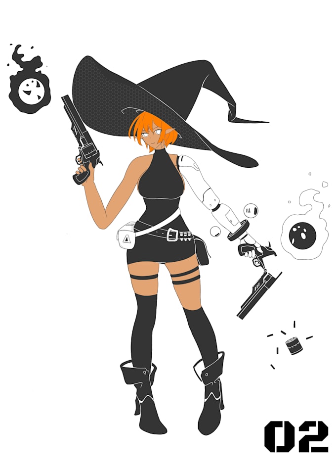 Draw nsfw or sfw anime in black and white line art by Tecman_ | Fiverr