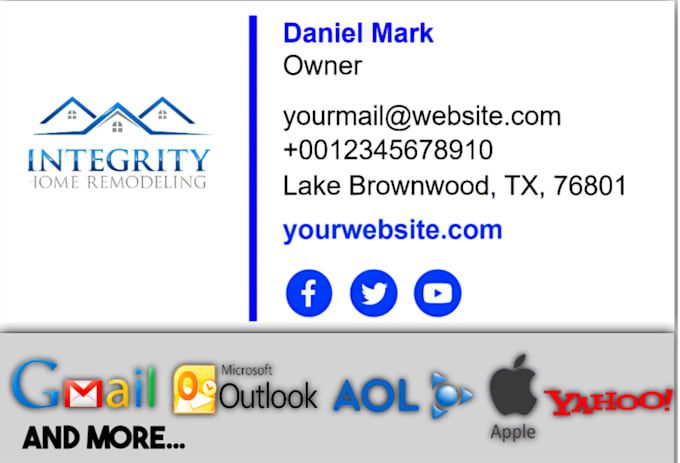 Create a professional clickable html email signature by Kritofn | Fiverr