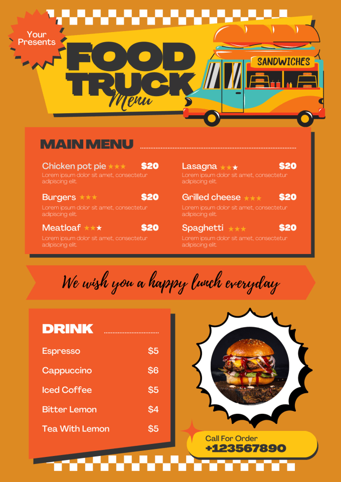 Create deliciously designed menus professional menu design services by ...