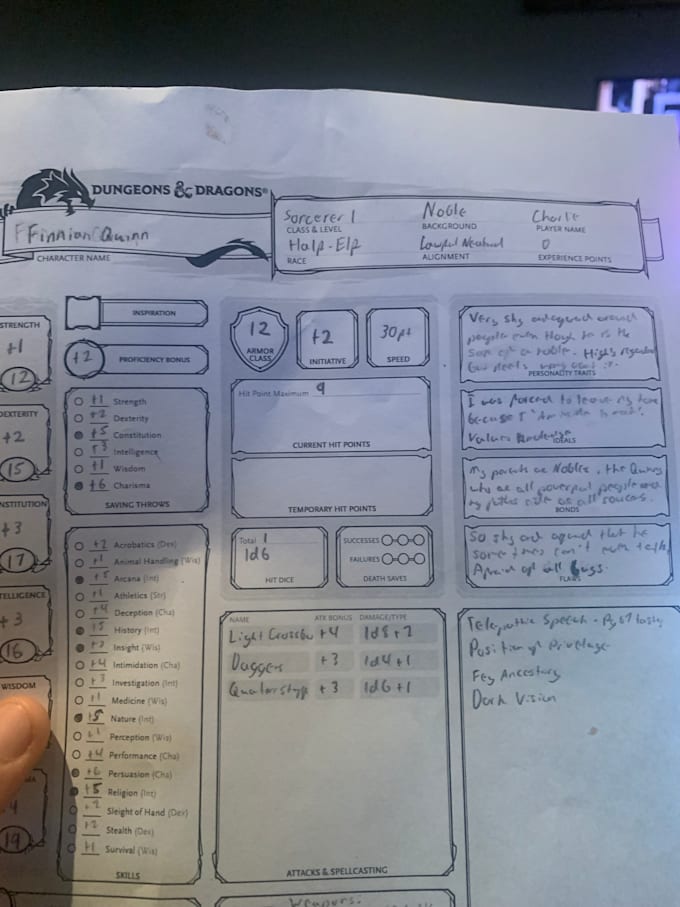Make a fully fleshed out dnd charcter for you by Madlad113 | Fiverr