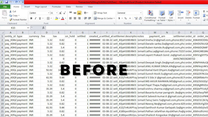 Excel Data Cleaning Organization Merging And Formatting By