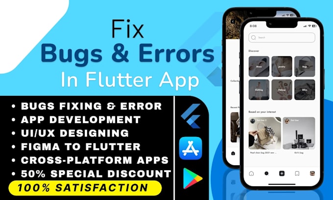 Fix bugs and errors in your flutter app android and ios by Myownflight ...