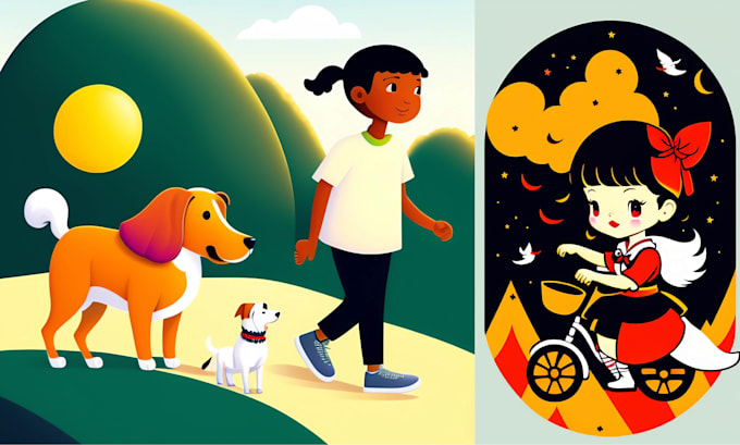 Create clip art, clipart, cartooning illustration vector art design by ...