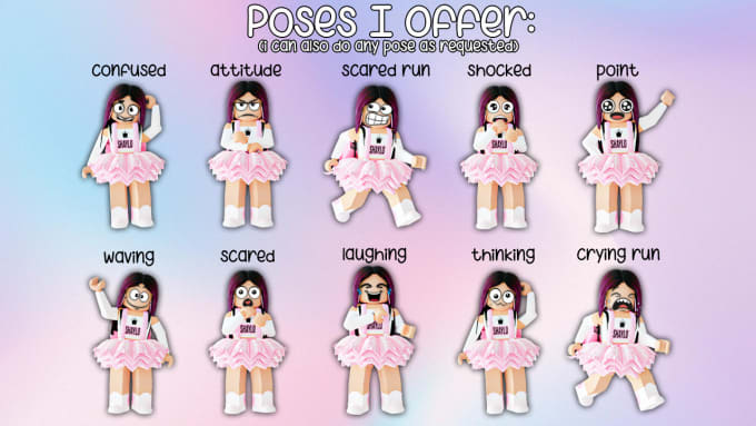 Make you 10 high quality roblox poses for your thumbnail or gfx by Jayplaysyt2001 | Fiverr