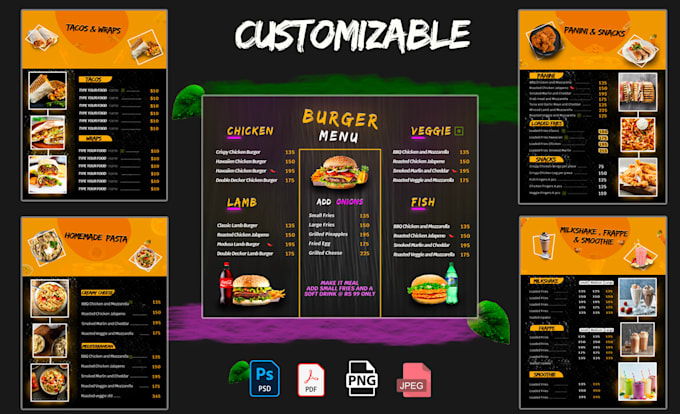 Do digital menu board for you by Yoartistz | Fiverr