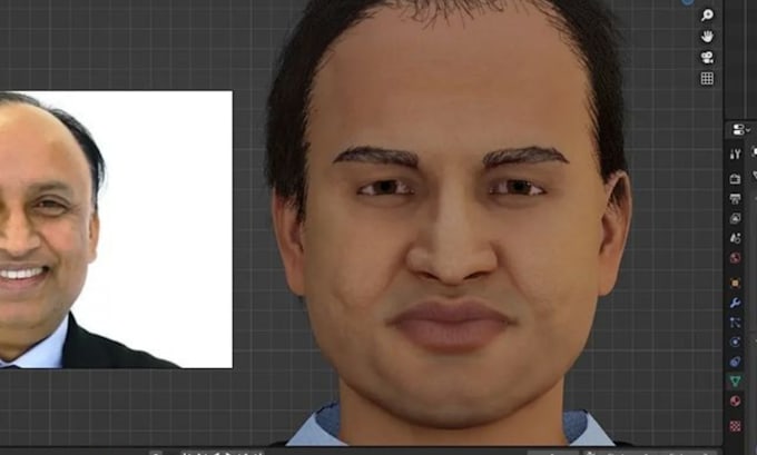 Create 3d face, realistic 3d model,bust model 3d character modeling for ...