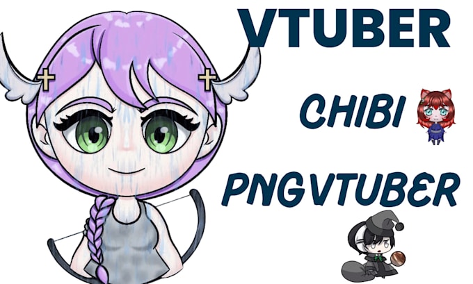 Chibi vtuber professional vtuber model custom vrchat avatar pngtuber ...