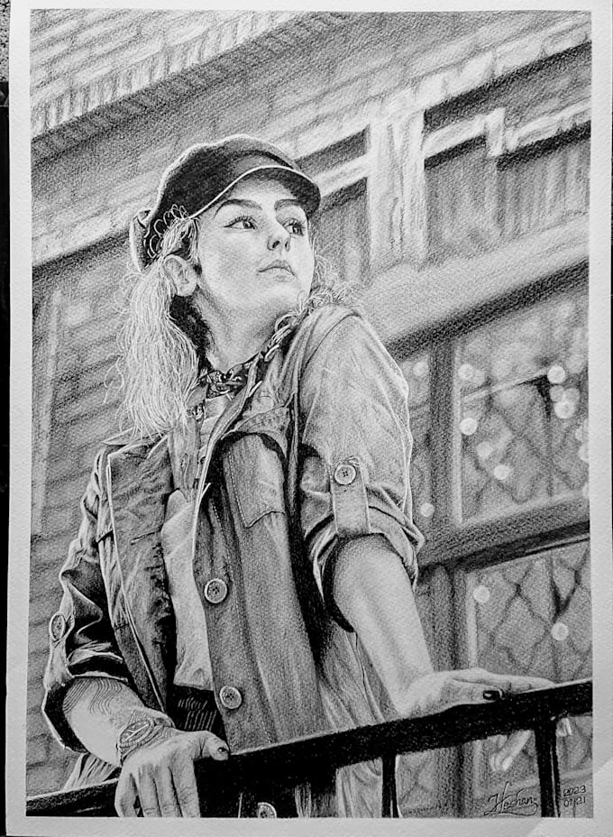 Draw hyperrealistic portraits and send it to you by Slheshan | Fiverr