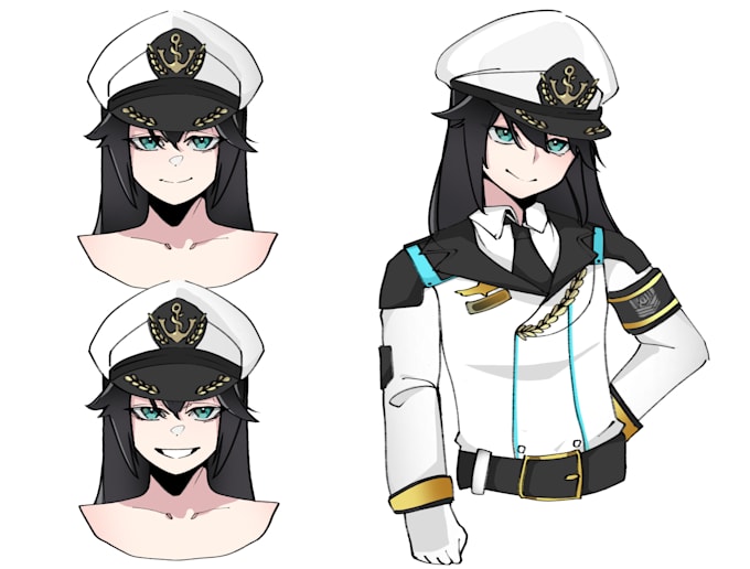 Draw character sheet with anime manga style by Sinclaviaa | Fiverr